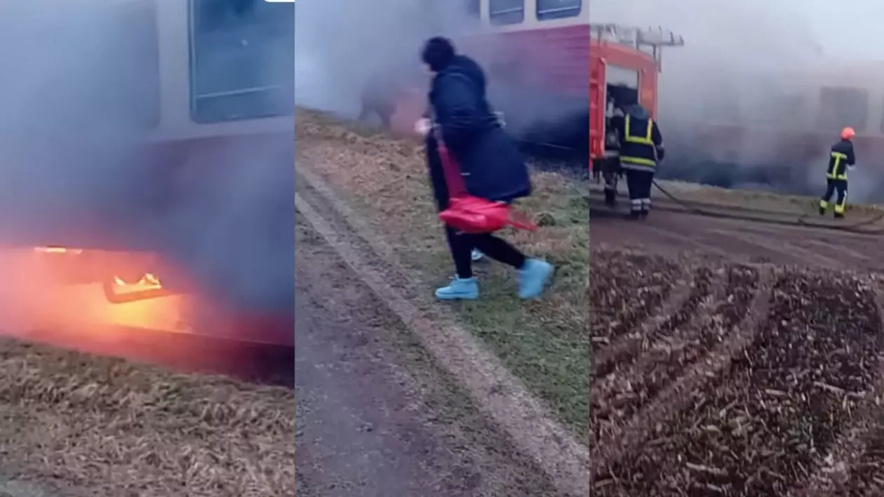 Un Tren De Călători A Luat Foc în Mers Pe Ruta Arad-Nădlac, Din Cauza Unui Scurtcircuit VIDEO ...