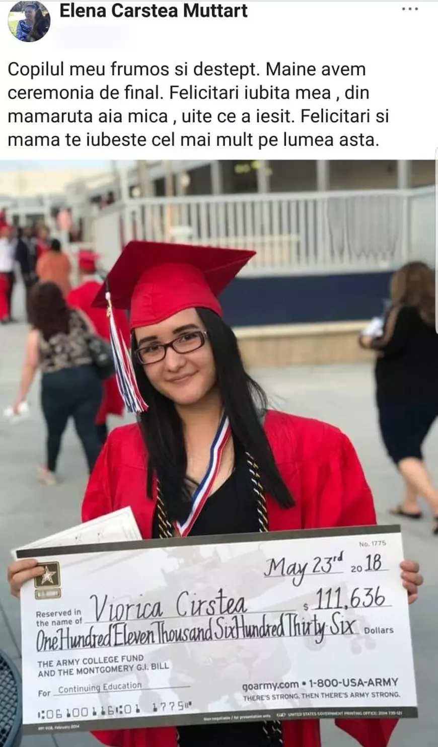 Fiica Cea Mica A Elenei Cârstea A Obțiut O Bursă De 100.000 De Dolari ...