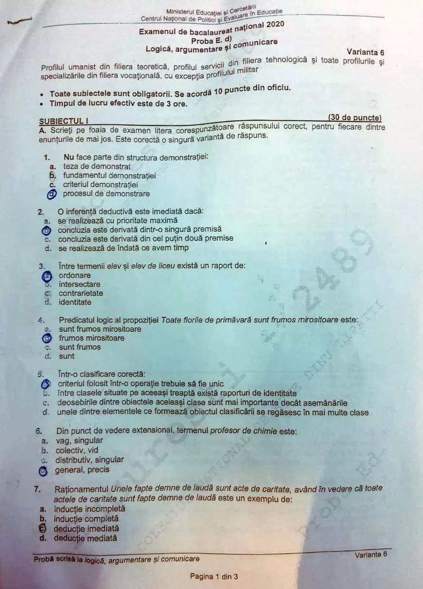 Subiecte BAC 2020. Ce Subiecte Au Avut De Rezolvat Elevii în 2020 ...