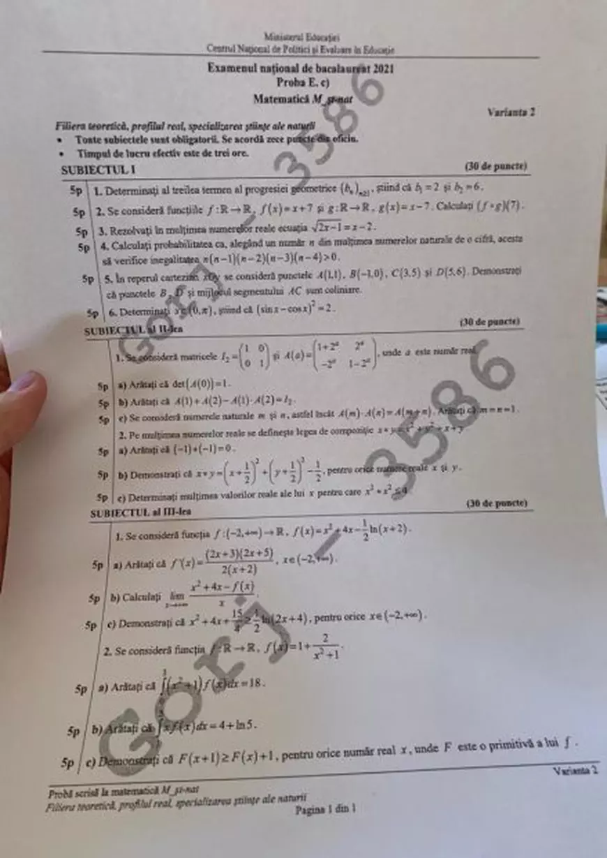 Subiecte BAC Matematică 2022. Ce Le-a Picat Elevilor De La Mate-info ...