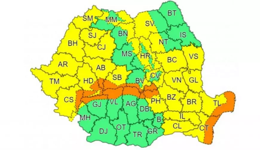 Cod Galben De Viscol în Cea Mai Mare Parte A țării în Acest Weekend. Zona Montană și Litoralul ...