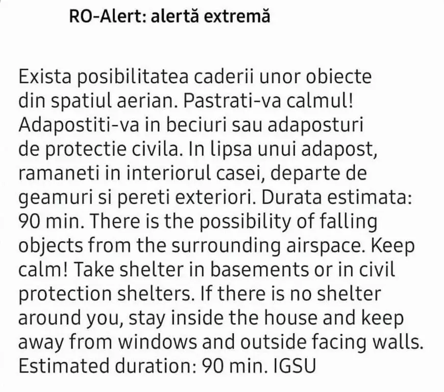 Mesaje RO-Alert La Miezul Nopții în Galați și Tulcea, După Un Nou Atac ...