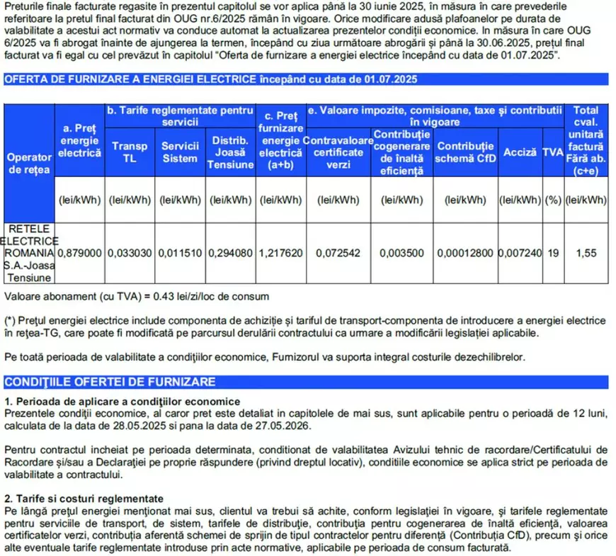 Prețuri mai mari la energia electrică, din 1 iulie 2025, pentru românii ...