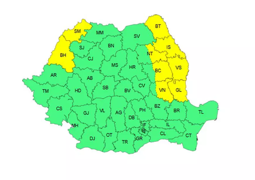 Furtuni, grindină și ploi torențiale, în peste jumătate din ţară. Harta zonelor vizate de codul ...