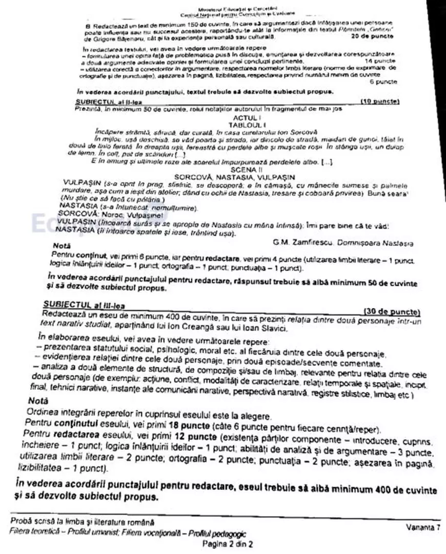 Subiecte BAC Română 2025. Ce a picat la prima probă a examenului de ...