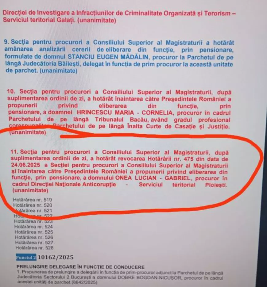 CSM s-a răzgândit și aprobă pensionarea lui Lucian Onea, fostul șef DNA Ploiești. Ilie Bolojan a ...