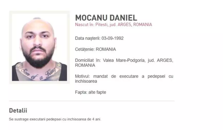 Dani Mocanu a fugit când a auzit că merge la închisoare și a fost dat ...